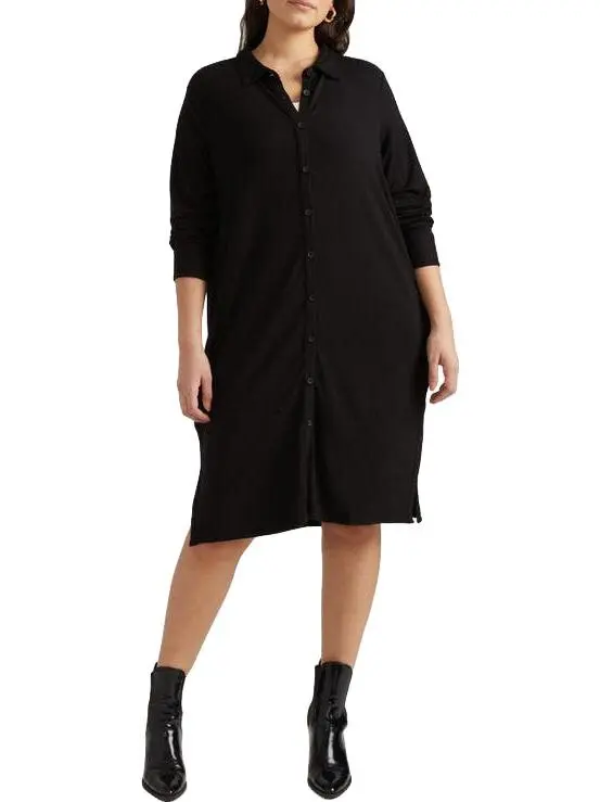 Universal Standard Shirtdress Long Sleeve - Black