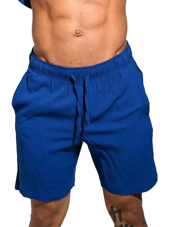 MACEOO Everyday Drawstring Shorts - Blue