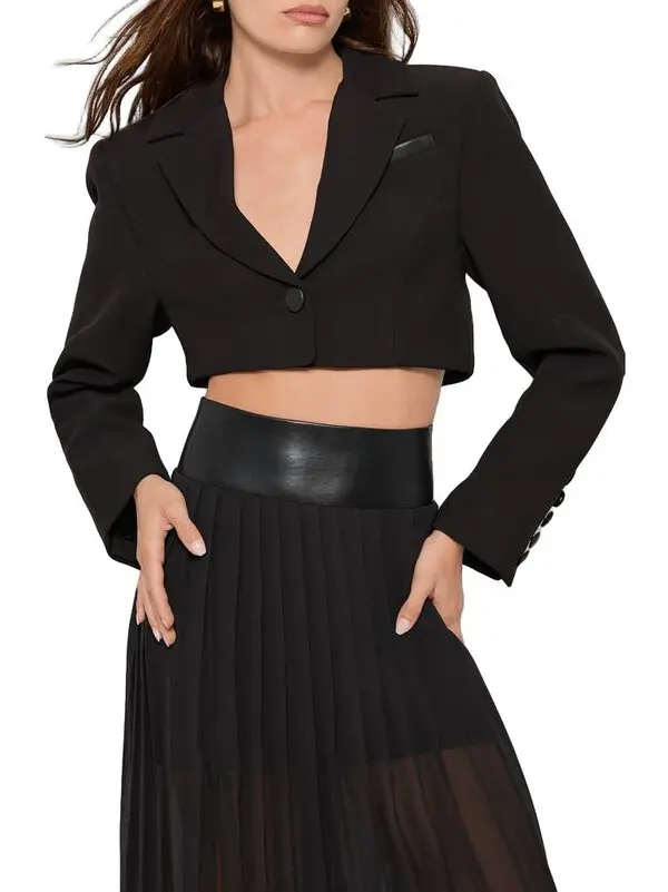 AS By DF Felice Cropped Blazer - Black