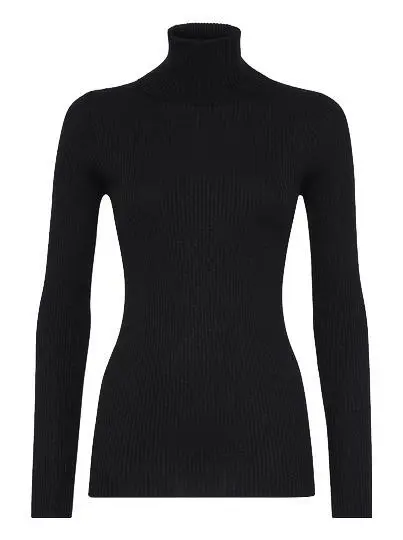 Brunello Cucinelli Lightweight Rib Knit Sweater - Black