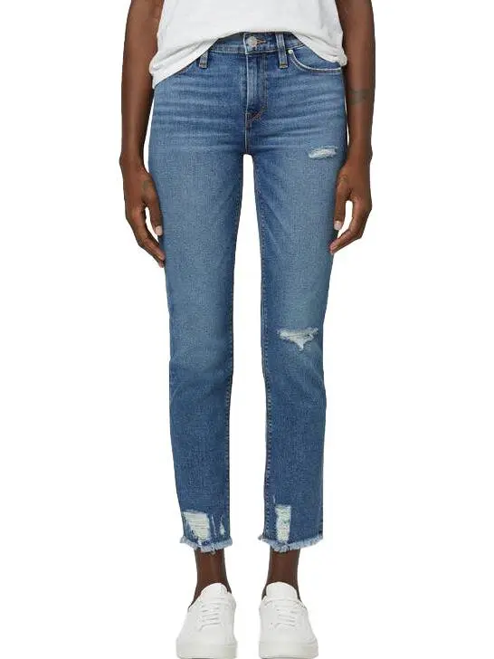 Hudson Jeans Nico Mid-rise Straight Crop Jeans - Seaglass