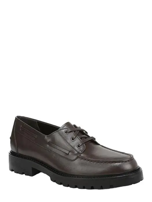 Vince Dillon Lugged Moc Toe Boat Shoe - Truffle