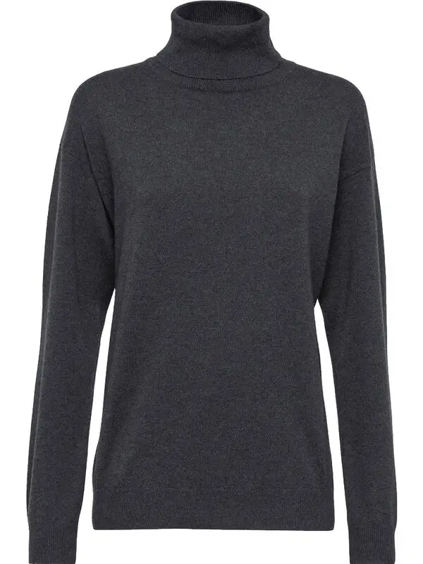 Brunello Cucinelli Turtleneck Cashmere Sweater - Lignite Grey