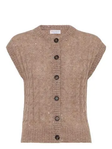 Brunello Cucinelli Cable Knit Cardigan - Hazelnut