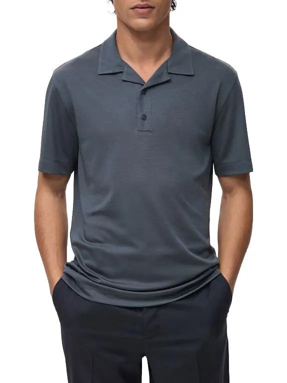 Mango Polo Shirt - Petrol Blue