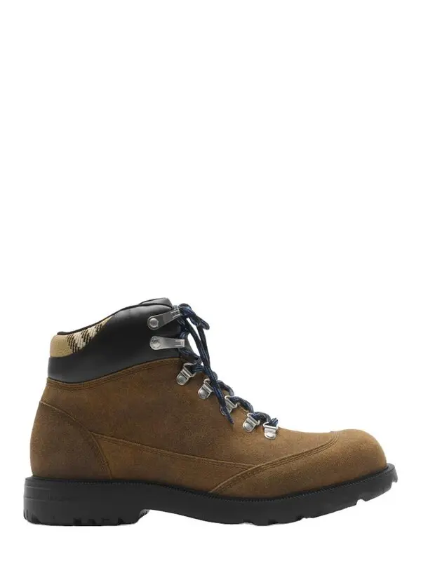 Burberry Suede Hiking Boots - Jute Beige