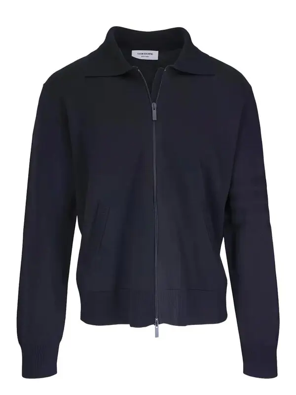 Thom Browne 4-bar Stripe Zipped Cardigan - Blue