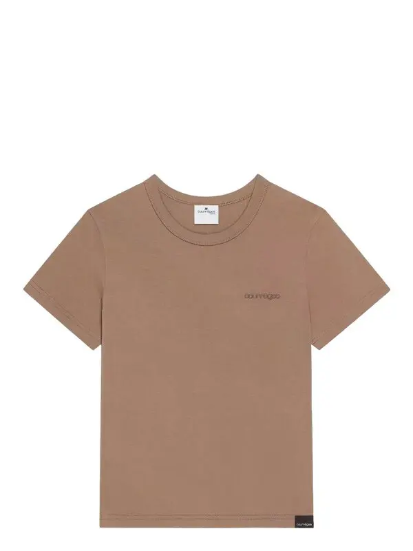 COURREGES Cotton Jersey T-shirt - Brown