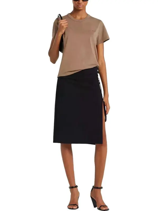 COURREGES Cotton Jersey T-shirt - Brown