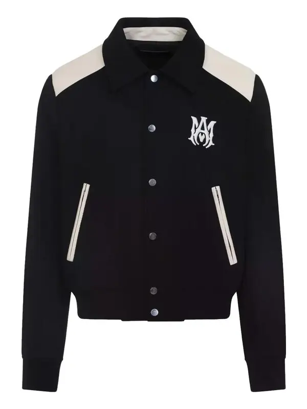 Amiri Varsity Logo-embroidered Jacket - Black