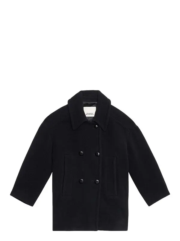 Isabel Marant Étoile Fiby Wool Blend Coat - Black