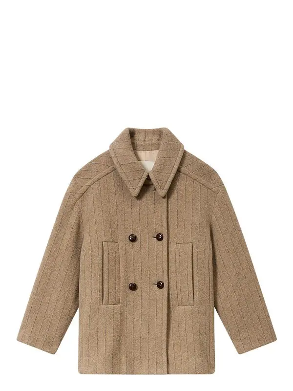 Isabel Marant Fiby Pea Coat - Taupe