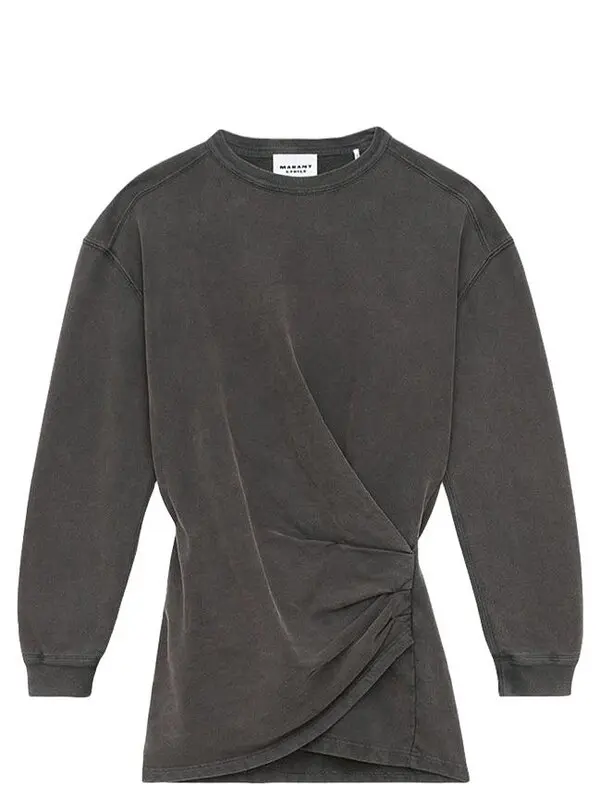 MARANT ETOILE Pipper Sweatshirt Dress - Black