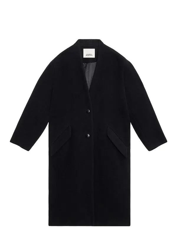 Isabel Marant Florane Long Coat - Black