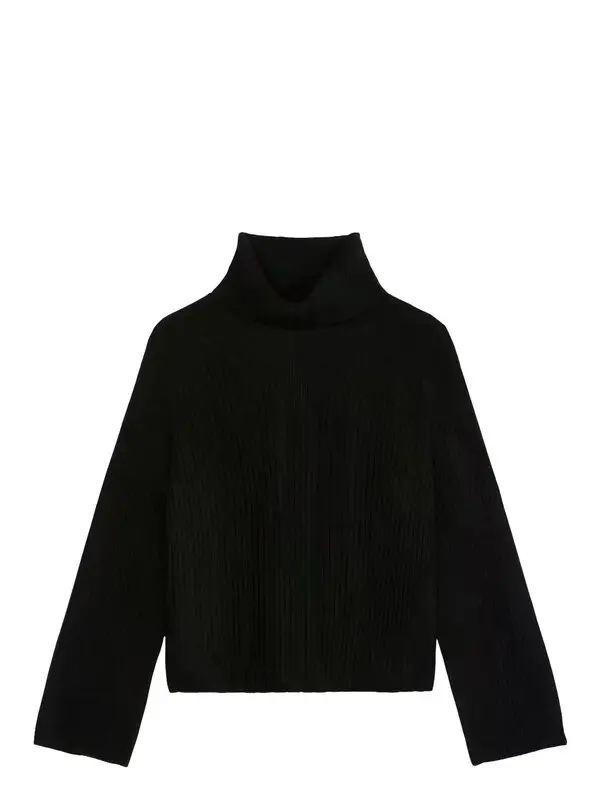 Marc O'polo Ribbed Turtleneck Top - Black