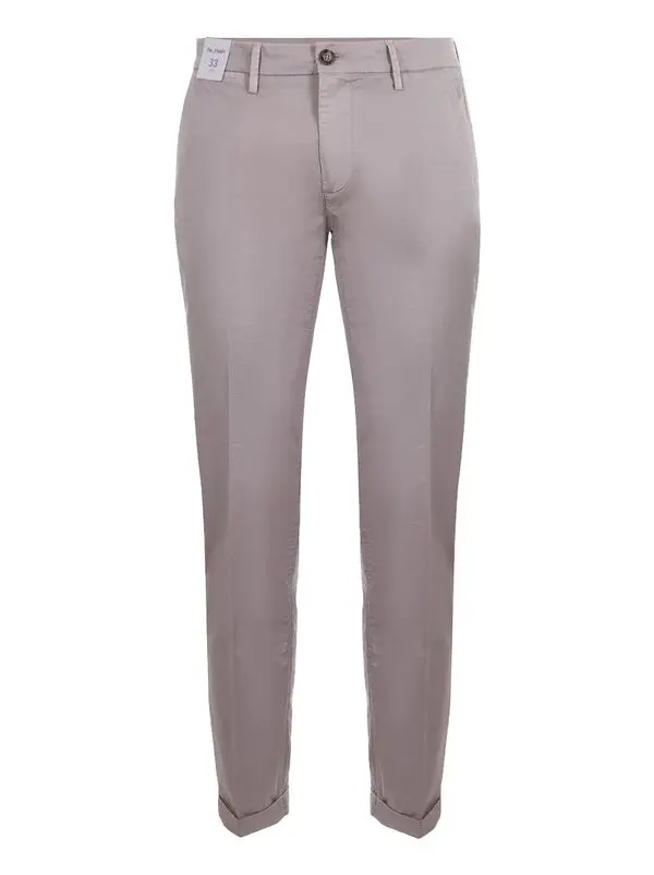 RE-HASH Stretch Cotton Trousers - Grey