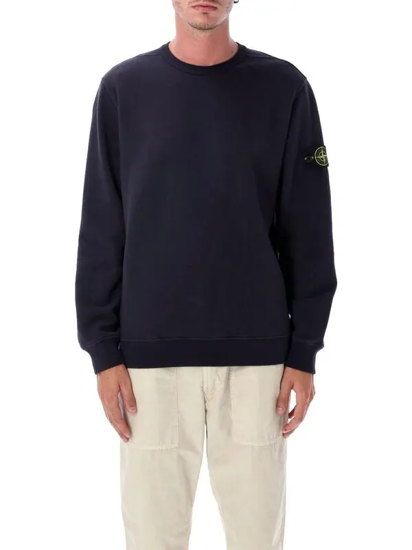 Stone Island Brushed Organic Cotton Sweatshirt - Ink