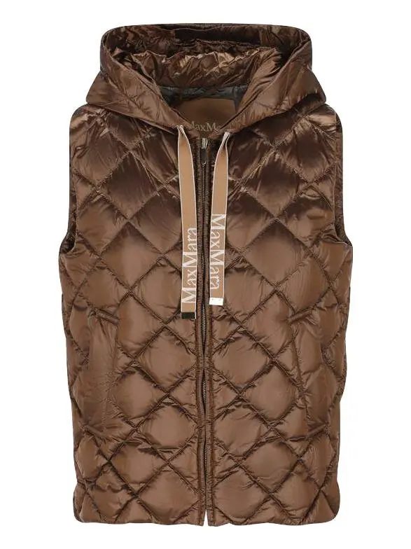 Max Mara Padded Vest - Beige Gold