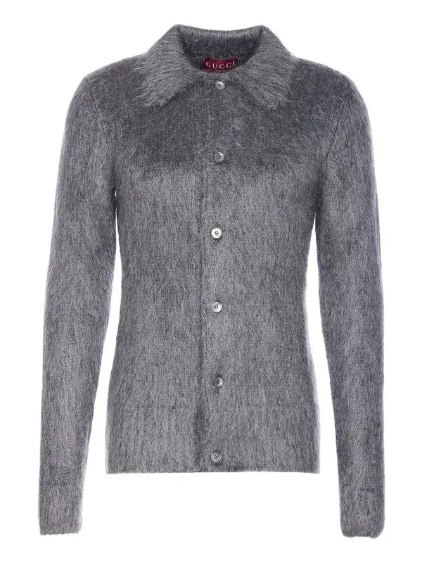 Gucci Knitted Cardigan - Grey