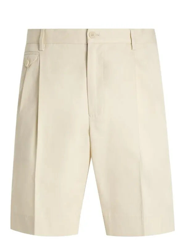 Dolce & Gabbana Cotton Gabardine Bermuda Shorts - Beige