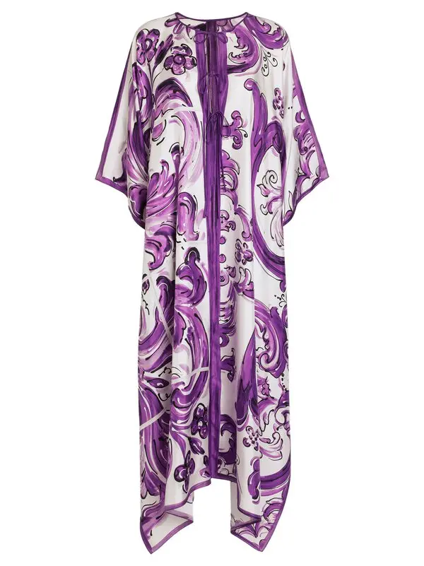 Dolce & Gabbana Majolica-print Twill Caftan - Multicolor