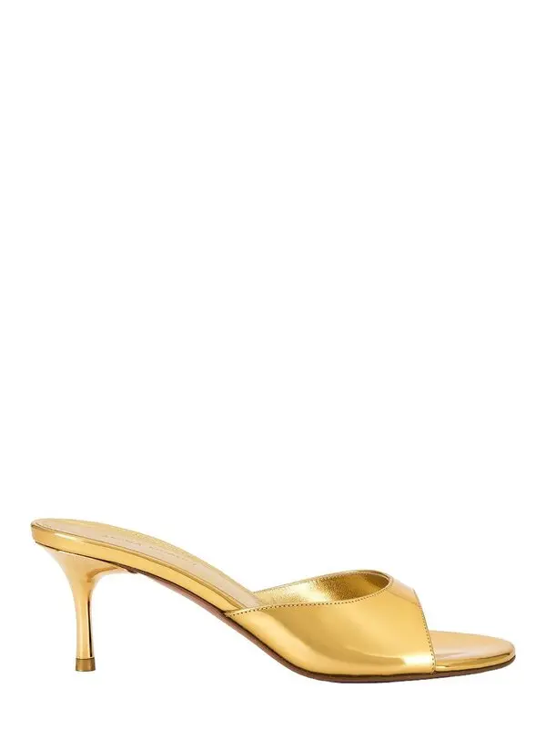 Amina Muaddi Jeanne 60 Slipper - Mirror Gold