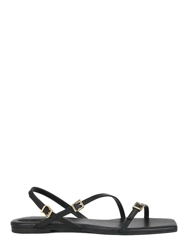 Simkhai Carey Strappy Flat Sandal - Black