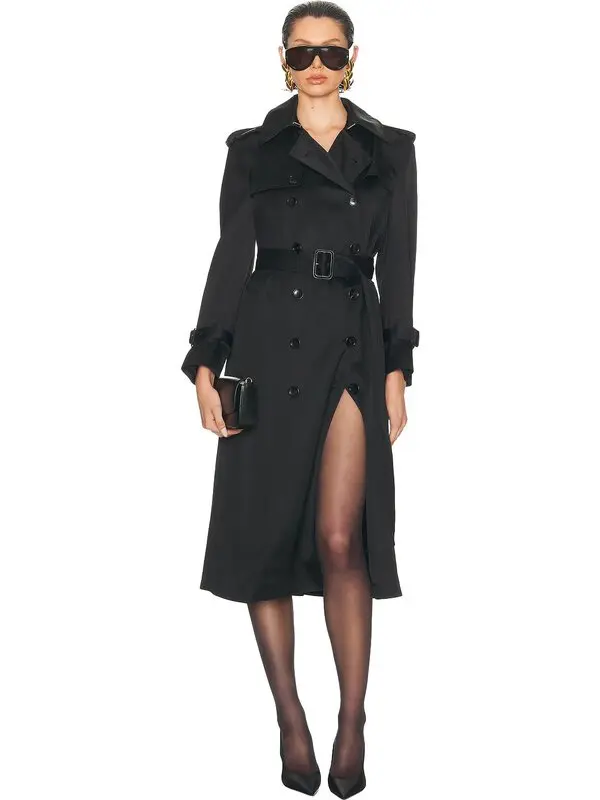 TOM FORD Shiny Trench Coat - Black