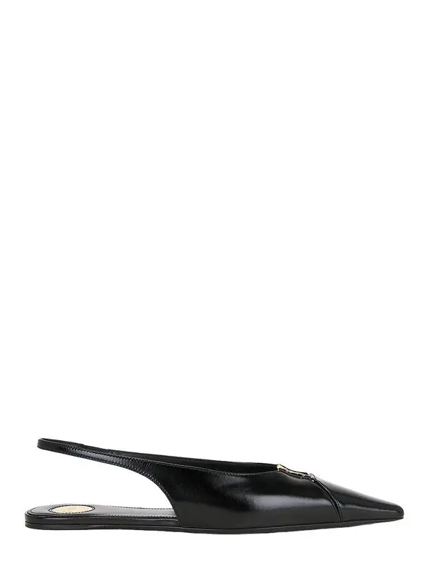 Saint Laurent Babylone Slingback Flat - Nero