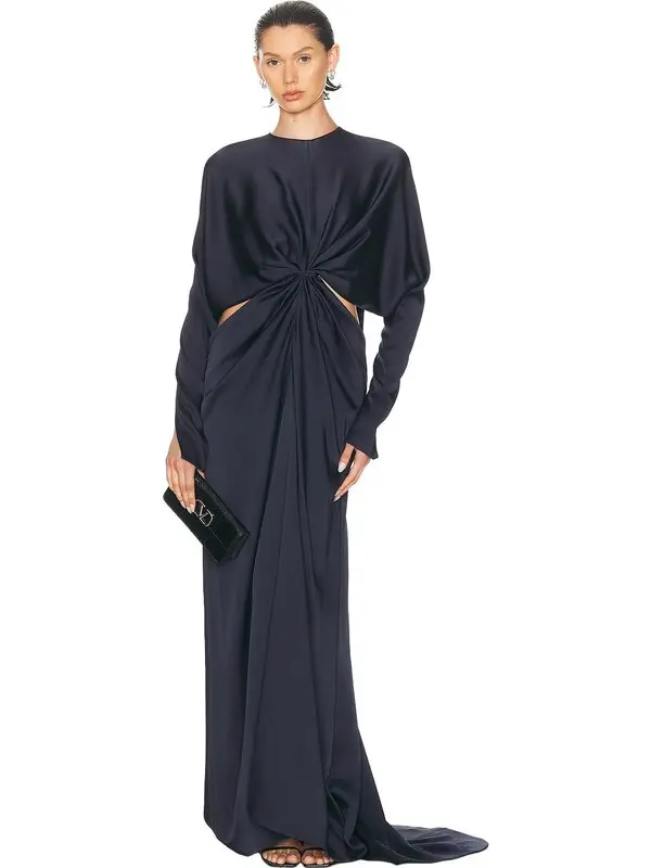 Stella McCartney Satin Twist Gown - Ink