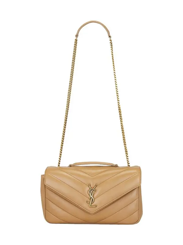 Saint Laurent Medium Loulou Chain Bag - Natural Tan
