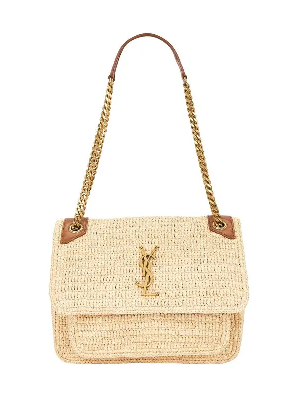Saint Laurent Medium Niki Chain Bag - Pale Brown & Brick