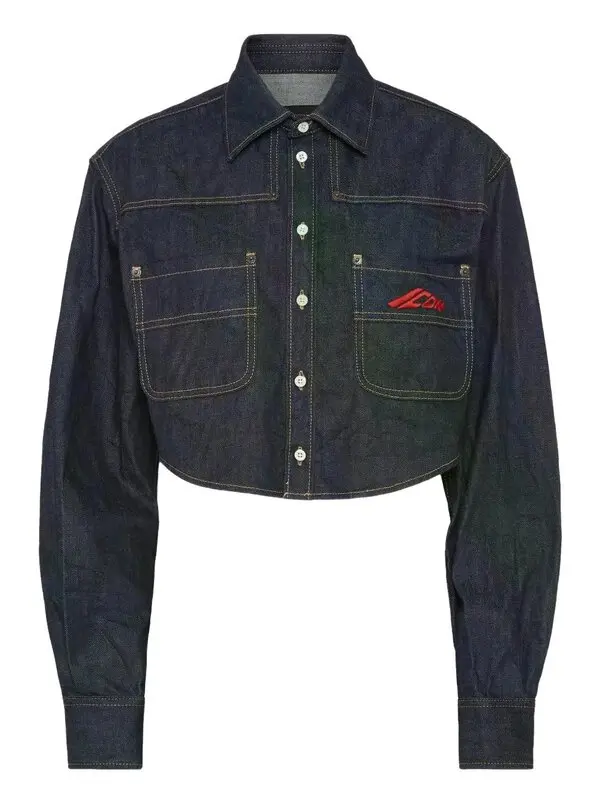 Dsquared2 Cropped Denim Shirt - Blue
