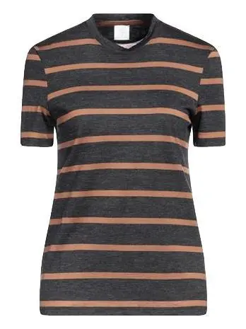 Eleventy Striped Wool Jersey T-shirt - Grey