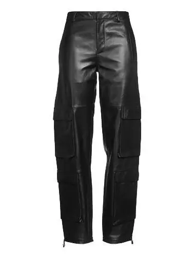 DONDUP Lambskin Cargo Pants - Black