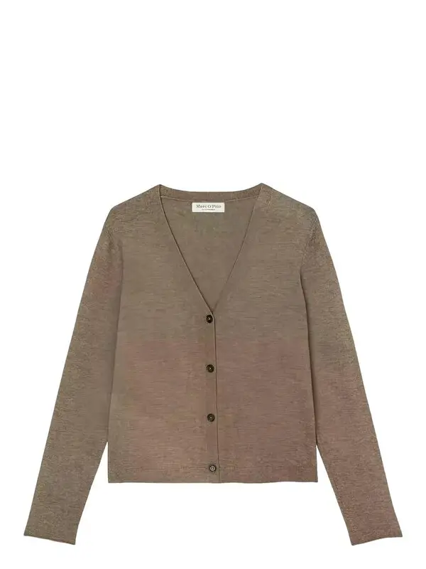 Marc O'polo V-neck Button-up Cardigan - Brown