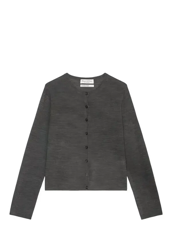Marc O'polo Button-up Knit Cardigan - Grey