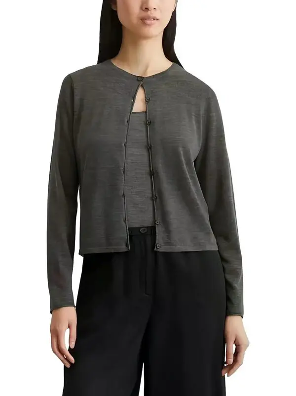 Marc O'polo Button-up Knit Cardigan - Grey
