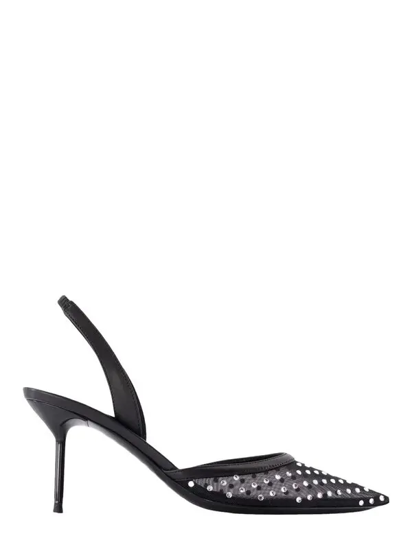 Paris Texas Crystal-embellished Slingback Pumps - Black