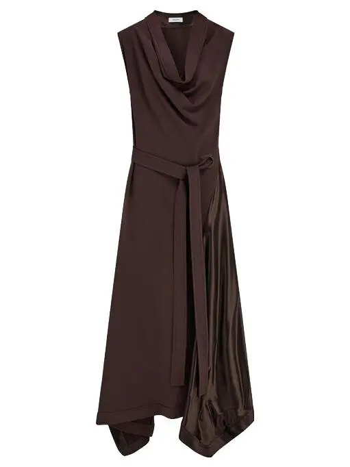 FERRAGAMO Asymmetric Dress - Brown