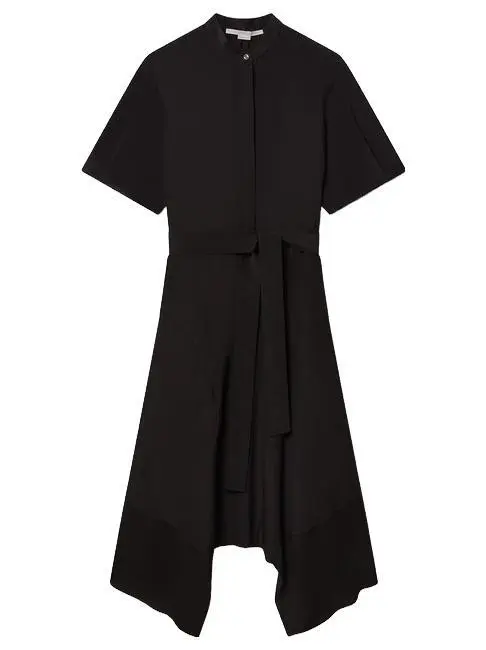 Stella McCartney Silk Crêpe De Chine Shirt Dress - Black