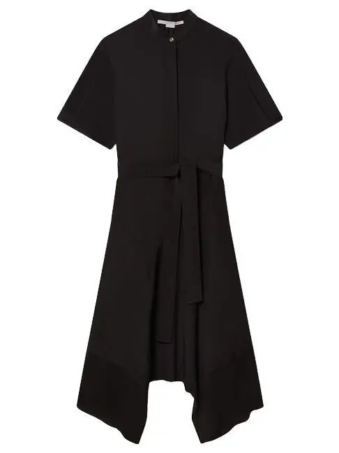 Stella McCartney Silk Crêpe De Chine Shirt Dress - Black