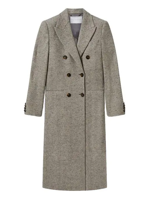 Stella McCartney Double-breasted Tweed Long Coat - Red