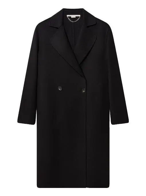 Stella McCartney Double-breasted Longline Coat - Black