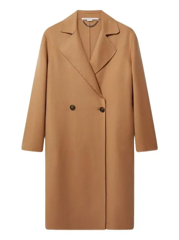 Stella McCartney Double-breasted Longline Coat - Brown