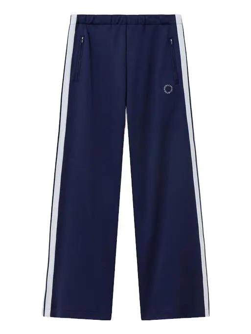 Stella McCartney Elasticated Waistband Double Stripe Track Pants - Blue / Navy