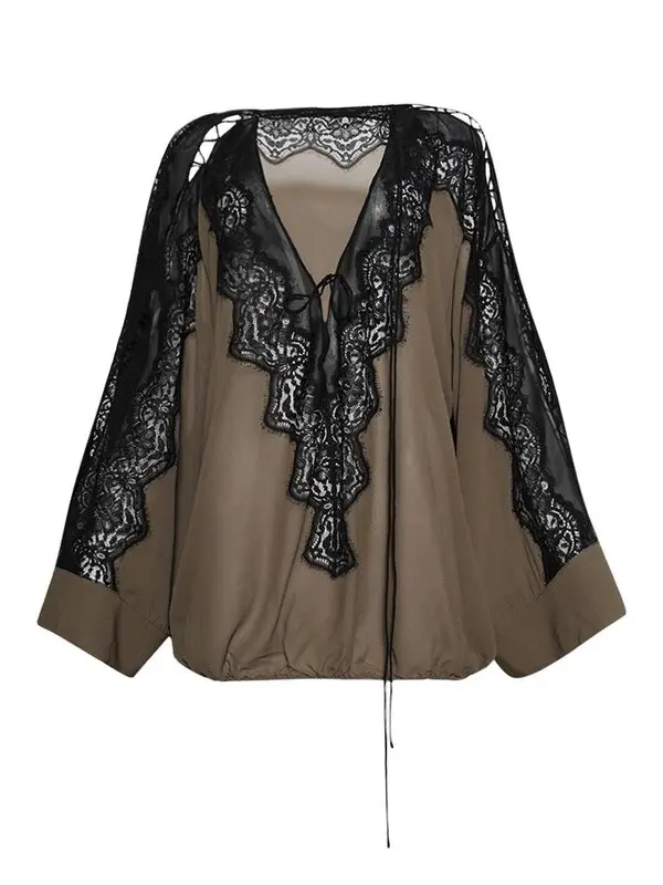 Christopher Esber Verve Lace Blouse - Green
