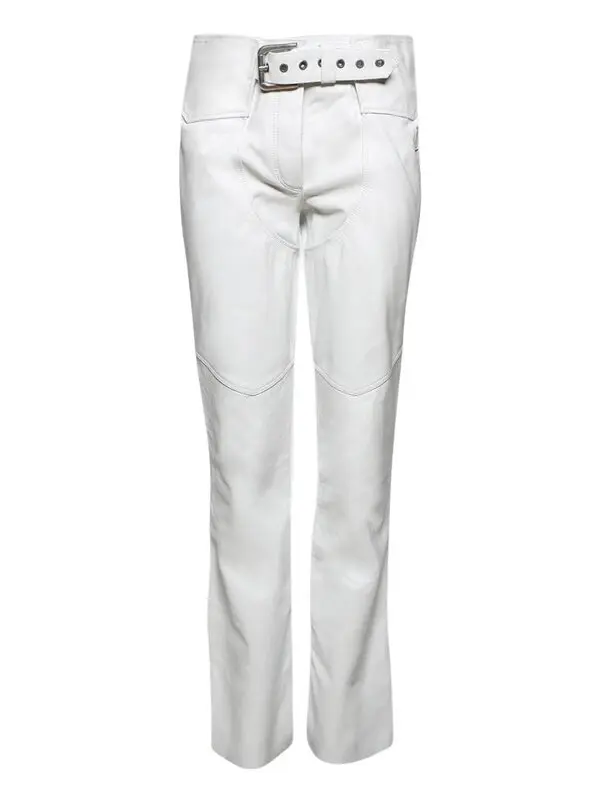 ANGELICA MONTINI Otto Leather Chaps - White