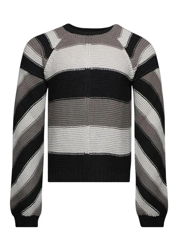 Rick Owens Wool Fisherman Knit Sweater - Black