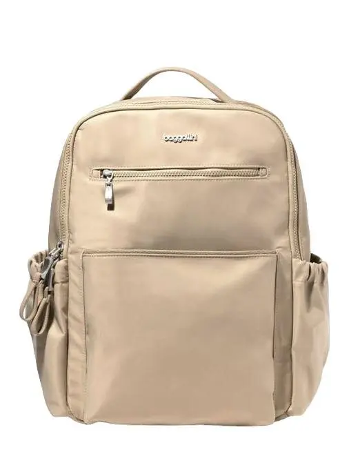 BAGGALLINI Tribeca Expandable Laptop Backpack - Taupe Twill